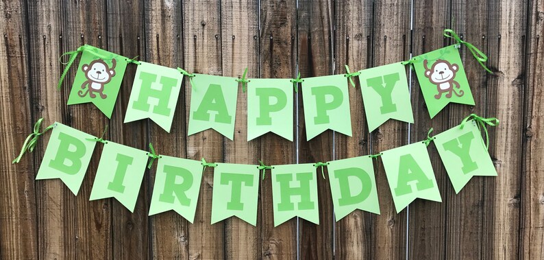 Monkey Banner - Etsy