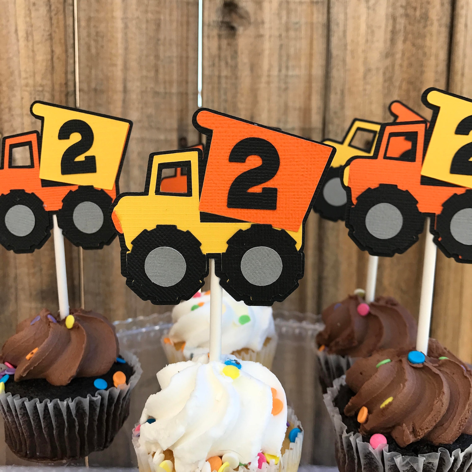 Construction Cupcake Toppers - Etsy