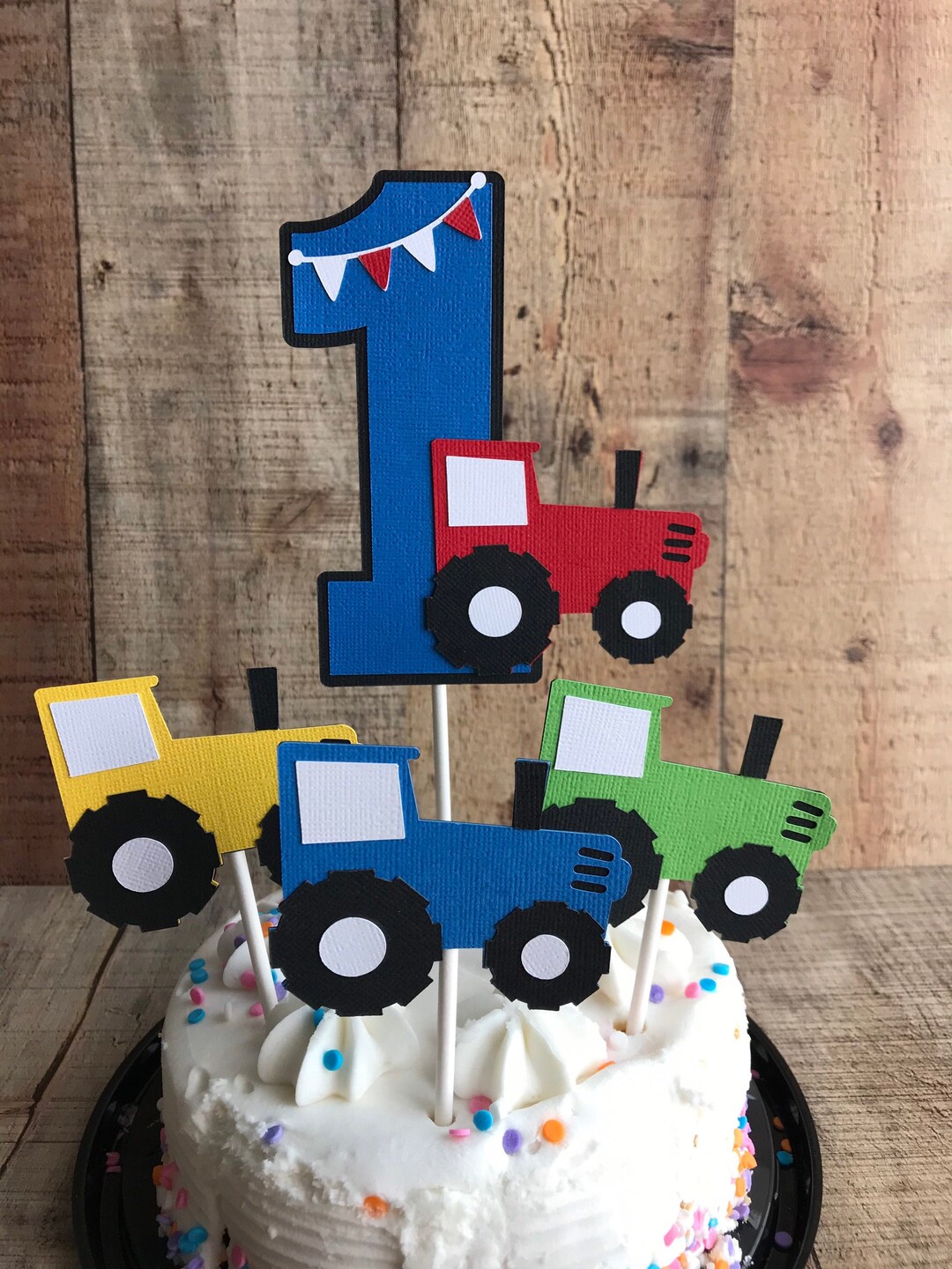 Tractor Birthday Cake Topper - Etsy