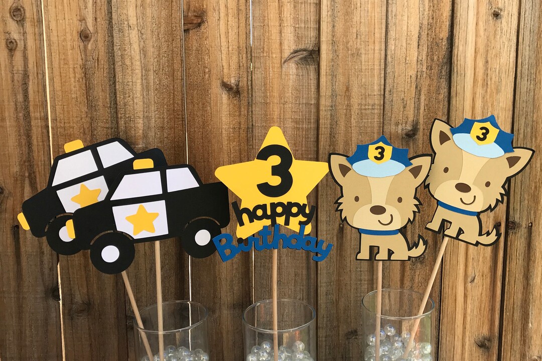 Police Birthday Centerpieces - Etsy