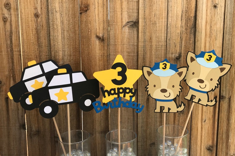 Police Birthday Centerpieces - Etsy