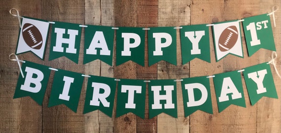 Football Birthday Banner | Etsy