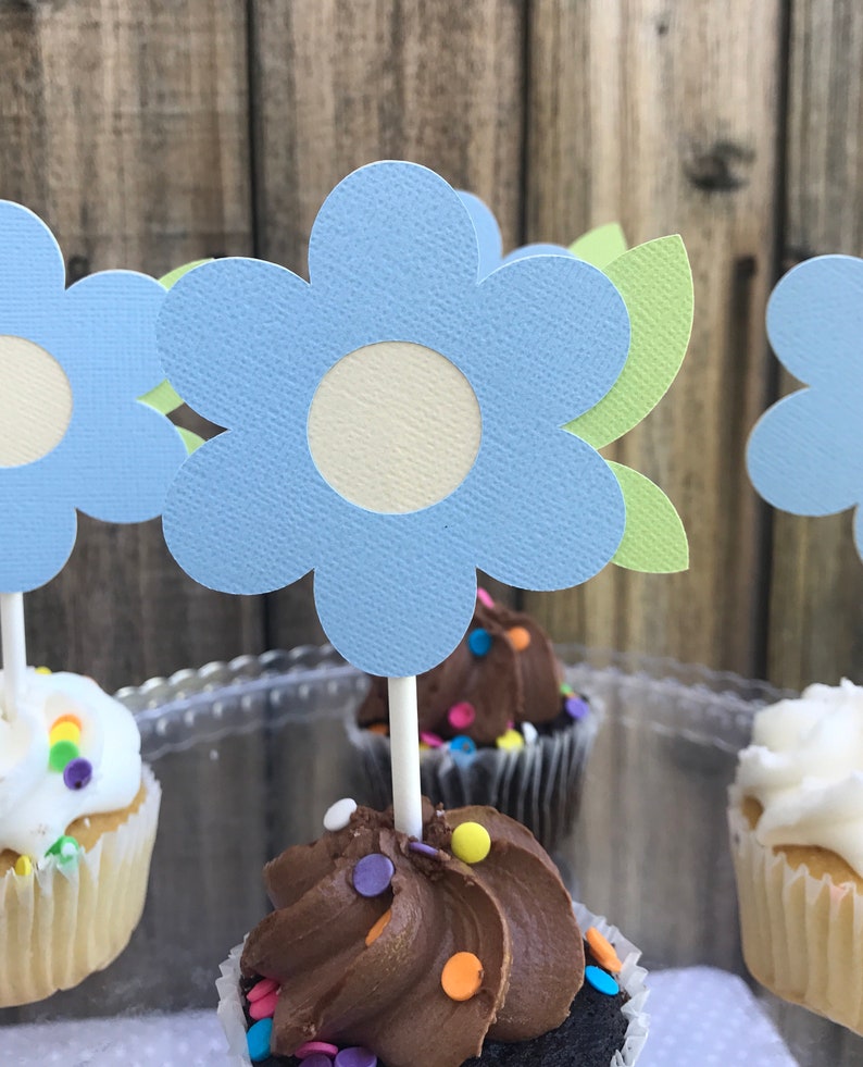 Flower Cupcake Toppers | Etsy