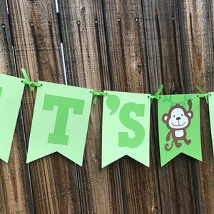 Monkey Banner - Etsy
