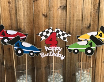 Race Car Centerpiece Number 1 Personalized, Racing Birthday, Custom ...