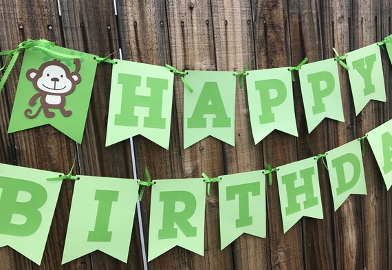 Monkey Banner | Etsy