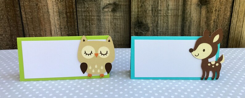 Woodland Animals Table Cards - Etsy