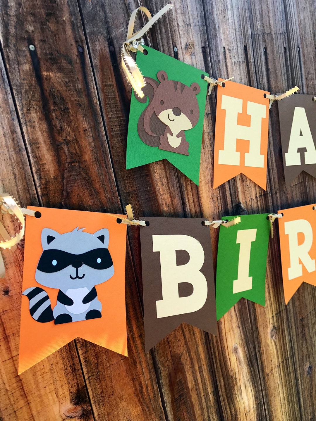 Woodland Animals Birthday Banner - Etsy