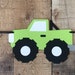 Turquoise and Lime Monster Truck Pennant Banner - Etsy