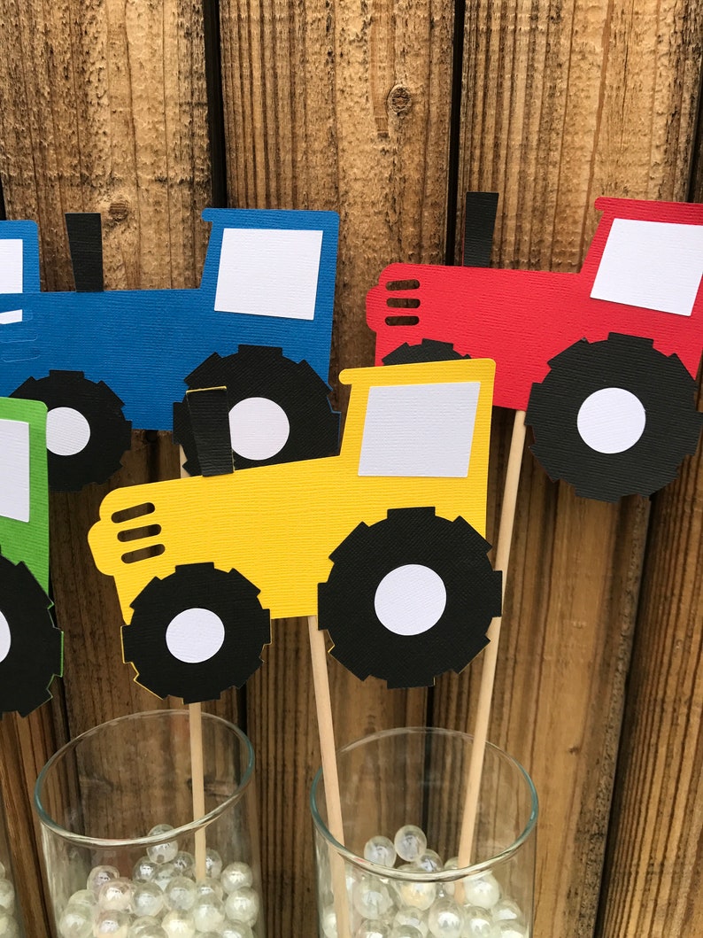 Tractor Birthday Party Centerpieces, Set of 6 - Etsy