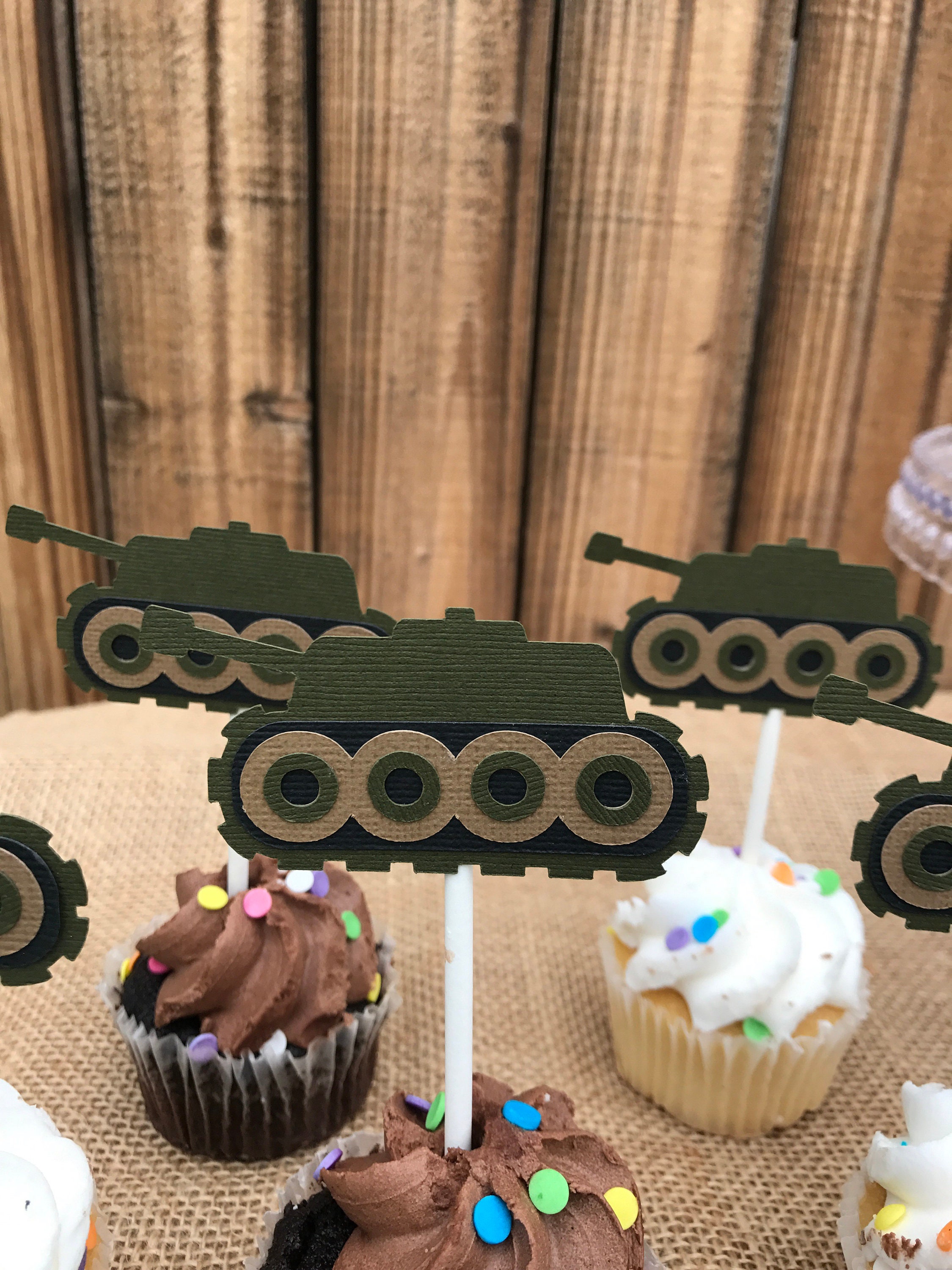 Army Cupcake Toppers - Etsy