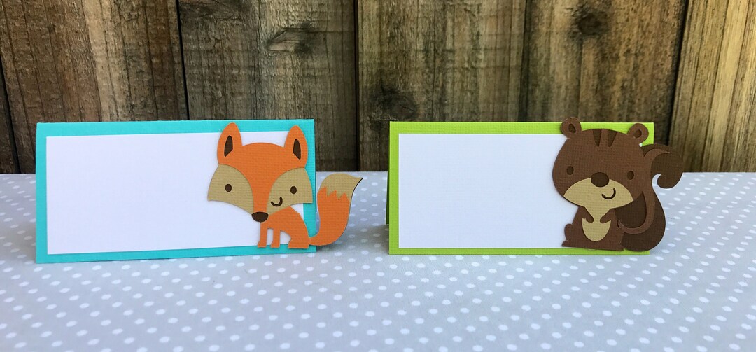 Woodland Animals Table Cards - Etsy