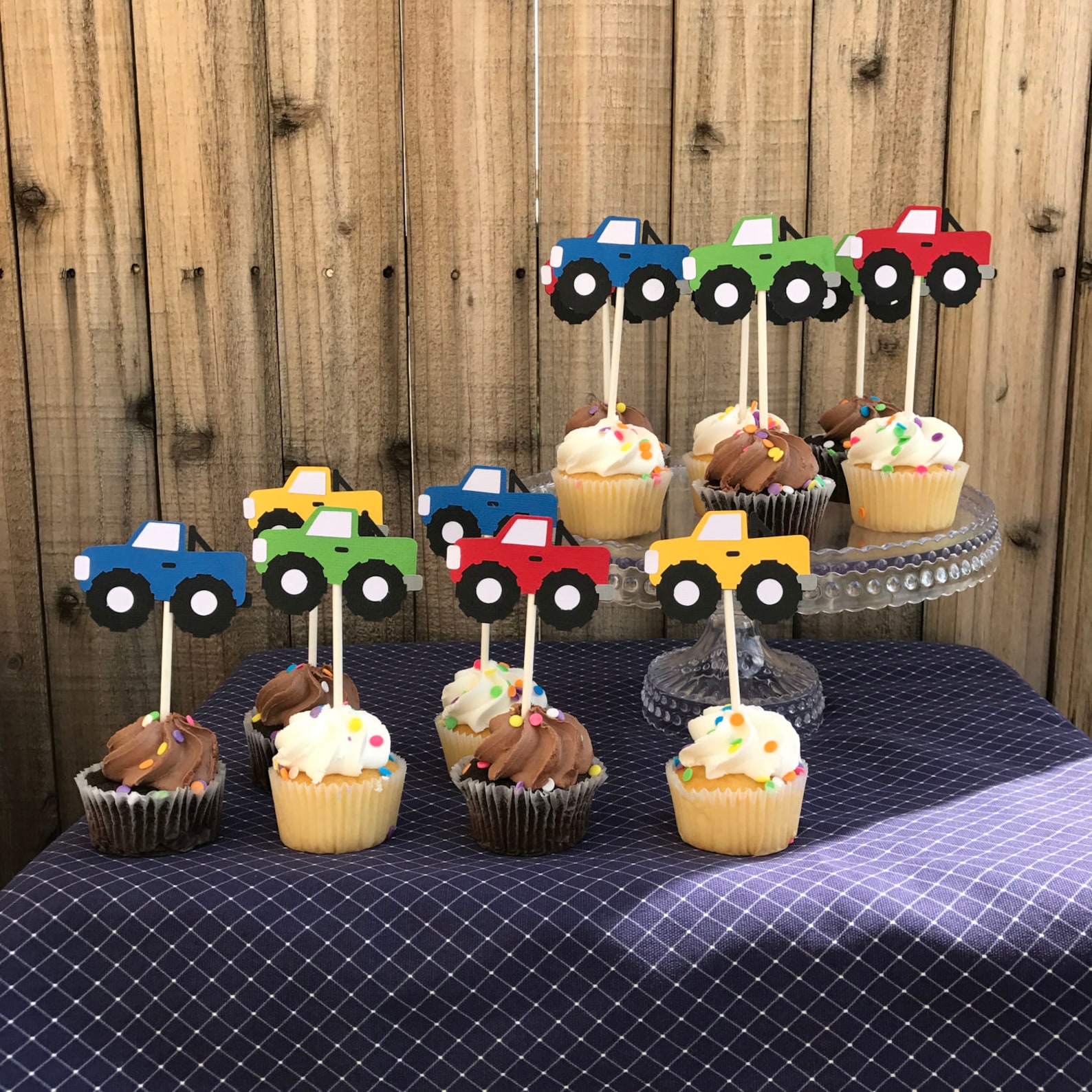 Monster Truck Cupcake Toppers - Etsy