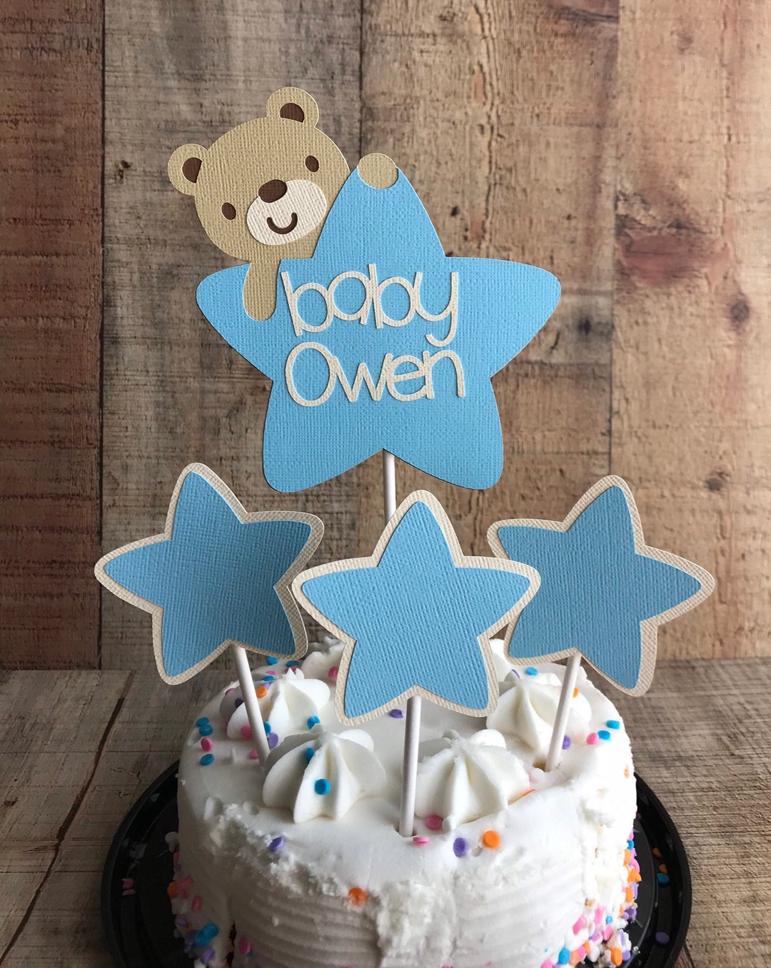 Teddy Bear Baby Cake Topper - Etsy
