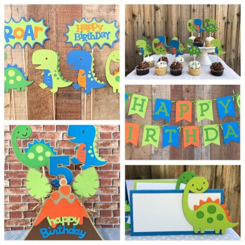 Dinosaur Birthday Banner | Etsy