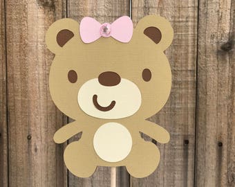 Printable Pink Teddy Bear Centerpiece Girl Baby Shower - Etsy