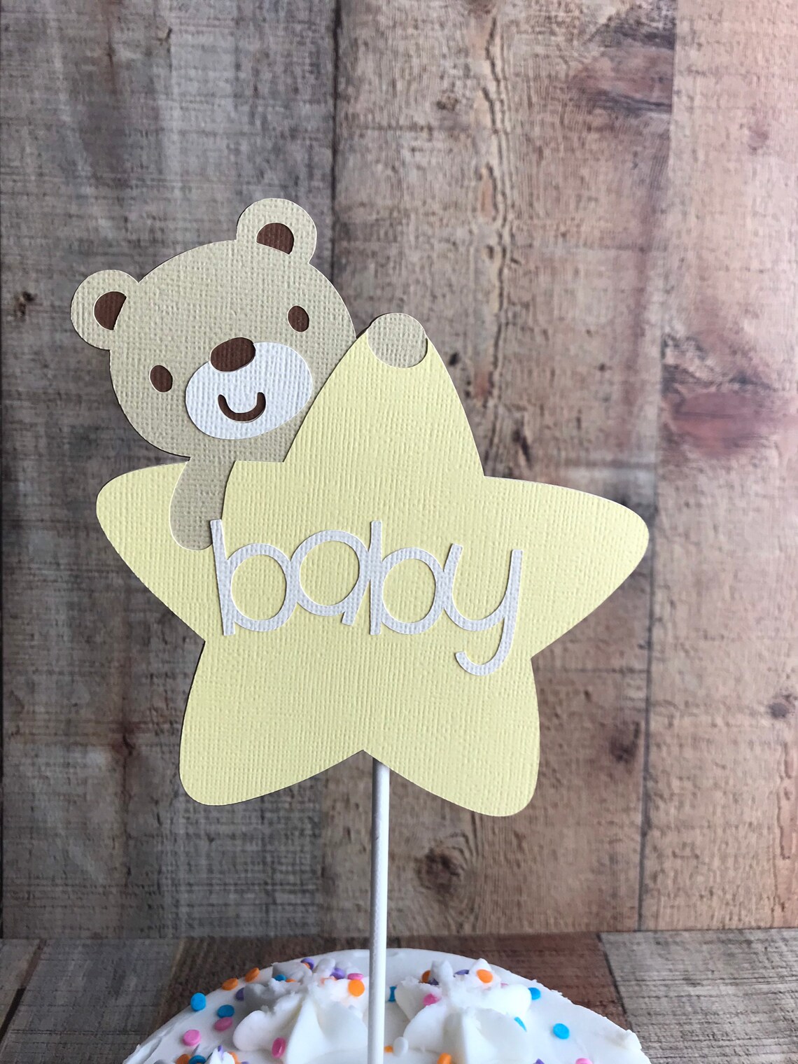 Teddy Bear Baby Cake Topper | Etsy