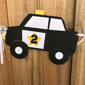Police Car Birthday Banner - Etsy