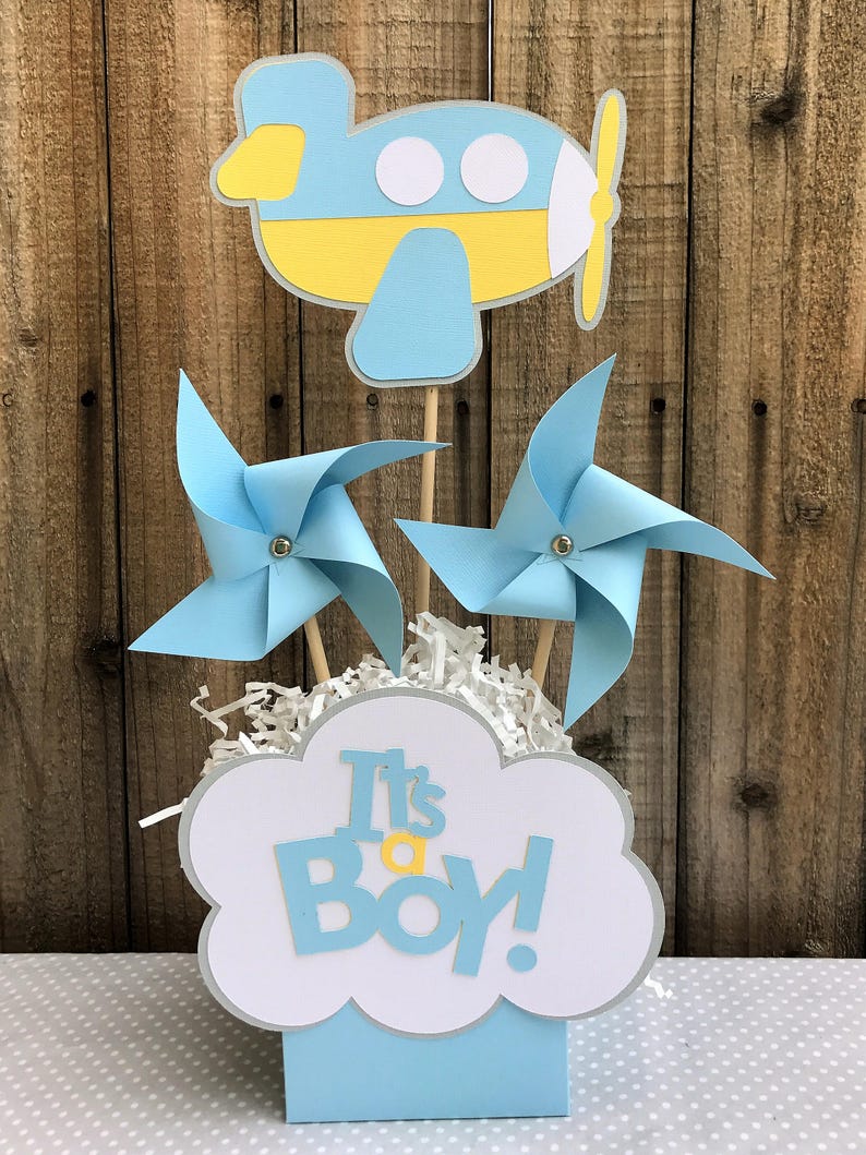 Airplane Baby Shower Centerpiece - Etsy