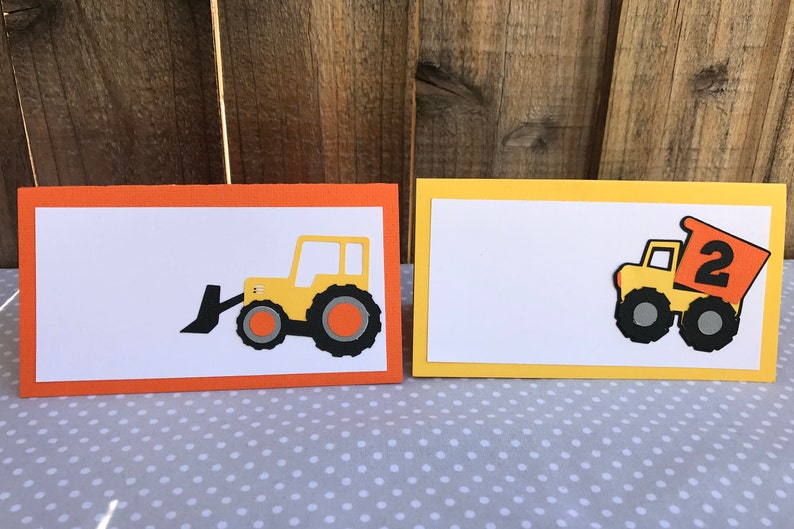 Construction Food Cards | Etsy