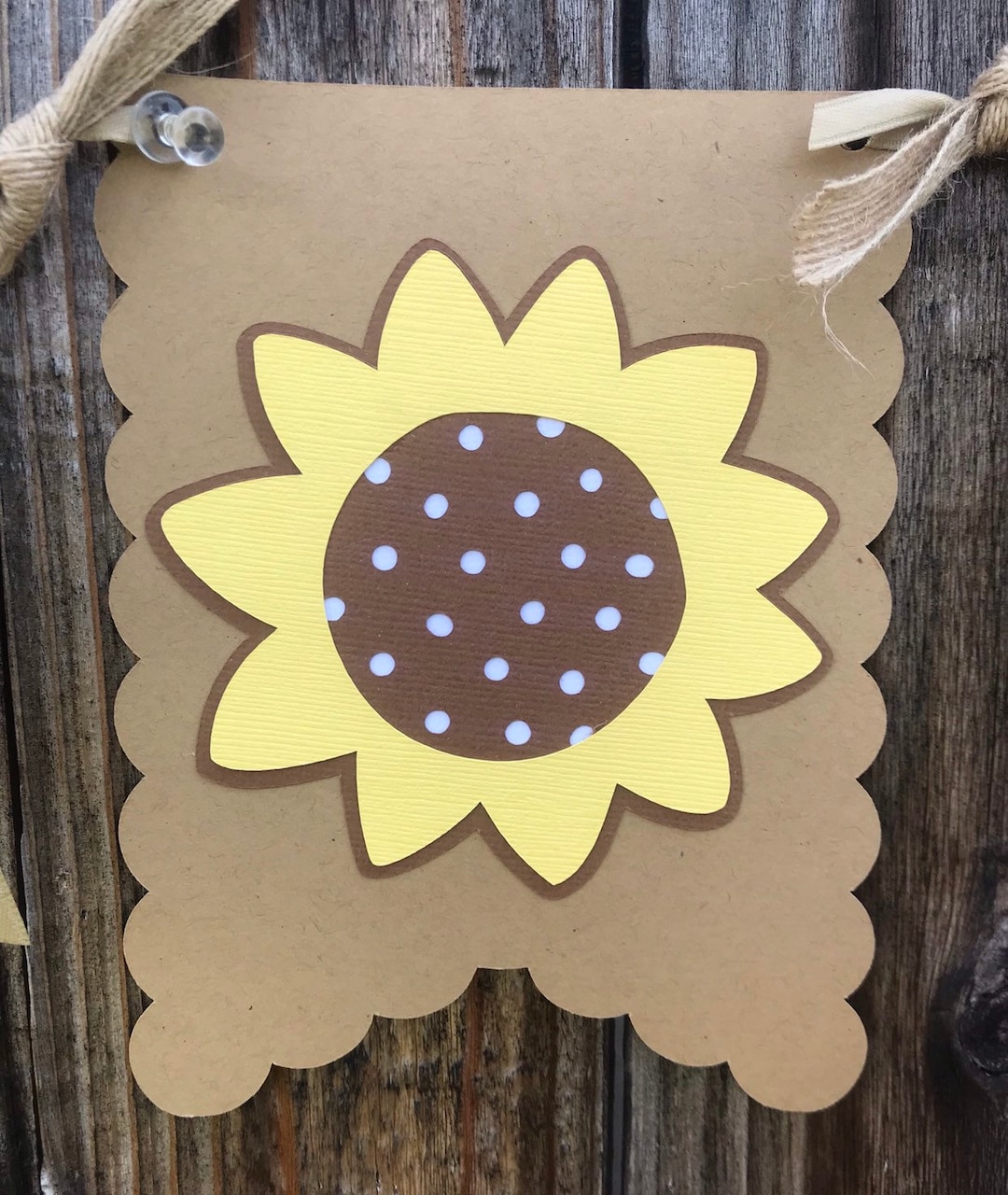 Sunflower Happy Birthday Banner - Etsy