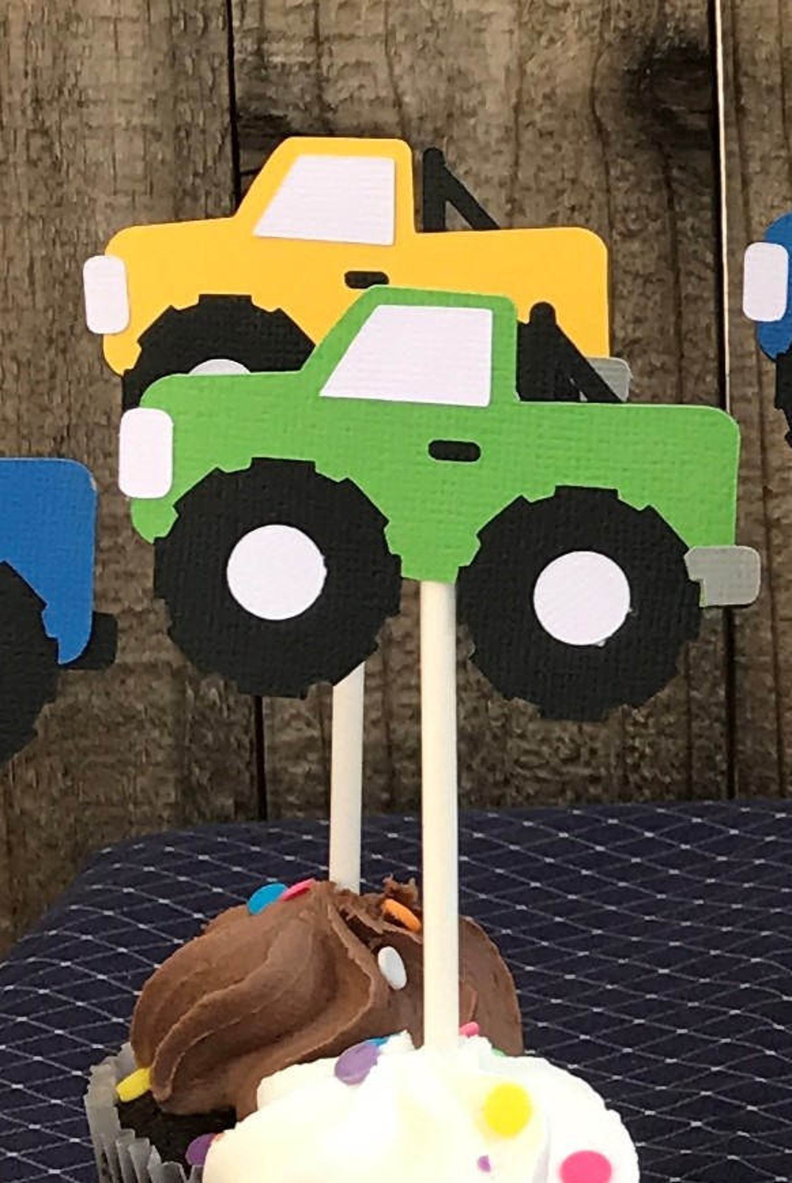 Monster Truck Cupcake Toppers - Etsy