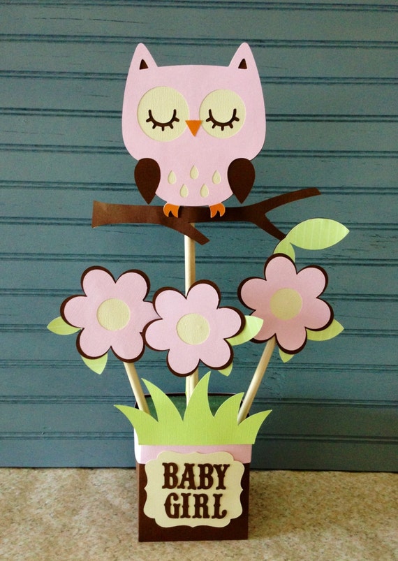 Owl Girl Baby Shower Decorations Centerpieces