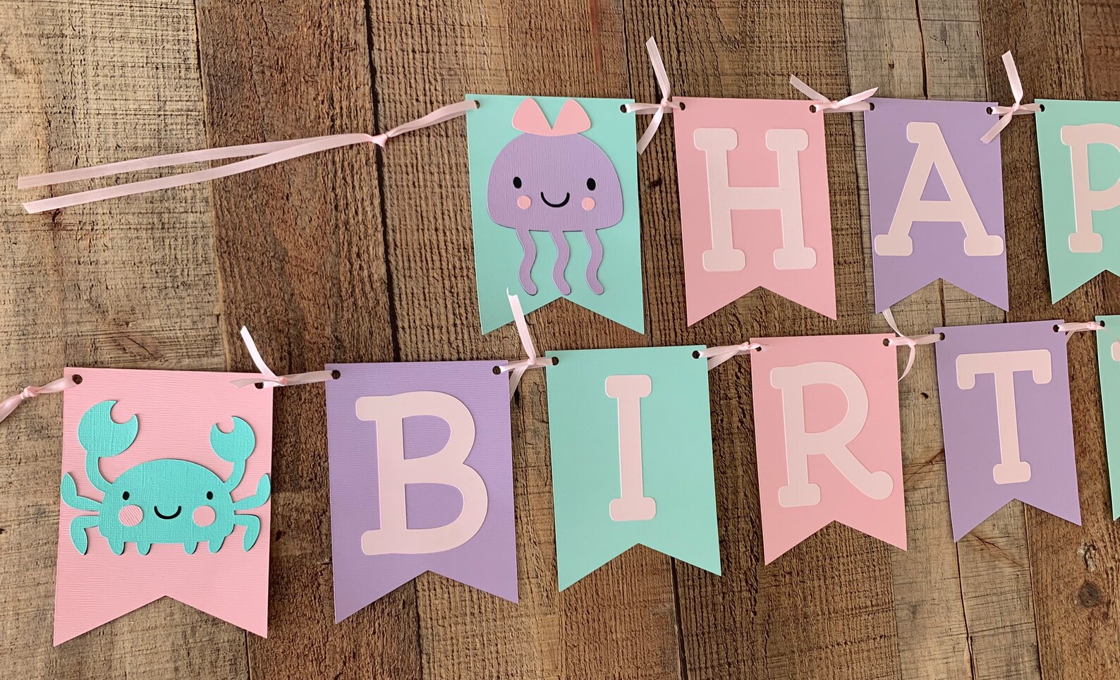 Pastel Under the Sea Birthday Banner - Etsy