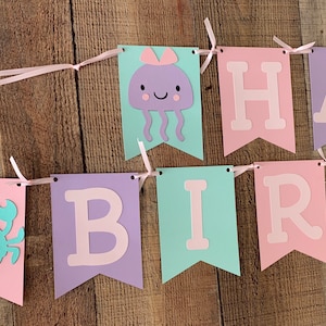 Pastel Under the Sea Birthday Banner - Etsy