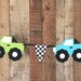 Turquoise and Lime Monster Truck Pennant Banner - Etsy
