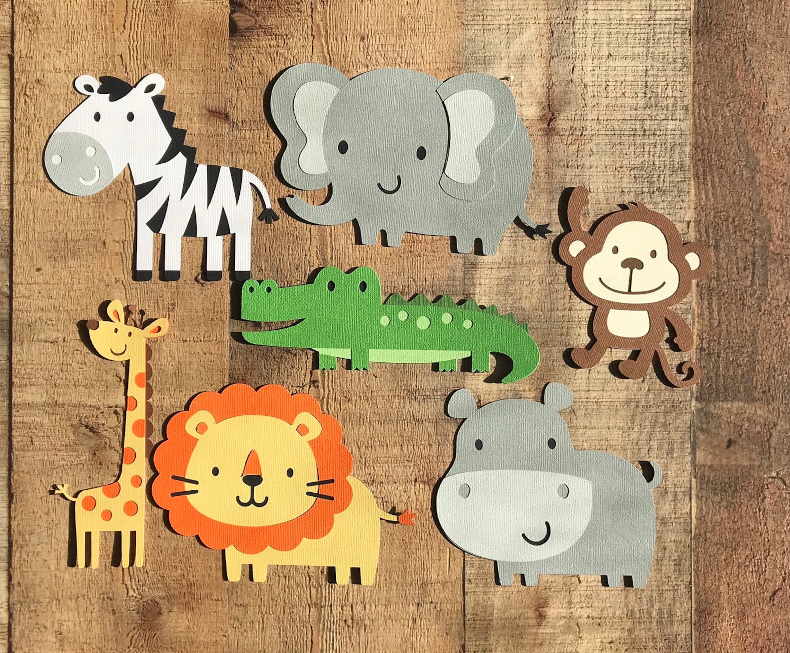 Jungle Animals Paper Die Cuts - Etsy