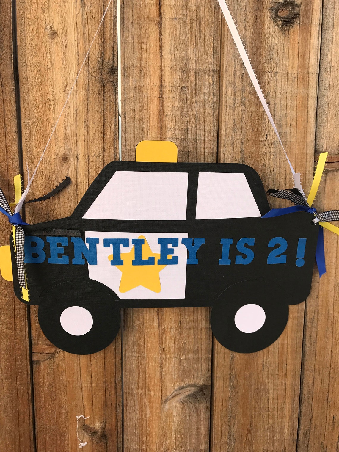 Police Car Party Sign - Etsy