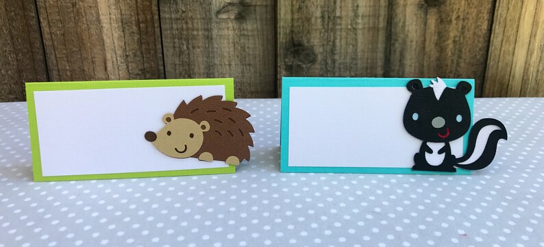 Woodland Animals Table Cards - Etsy