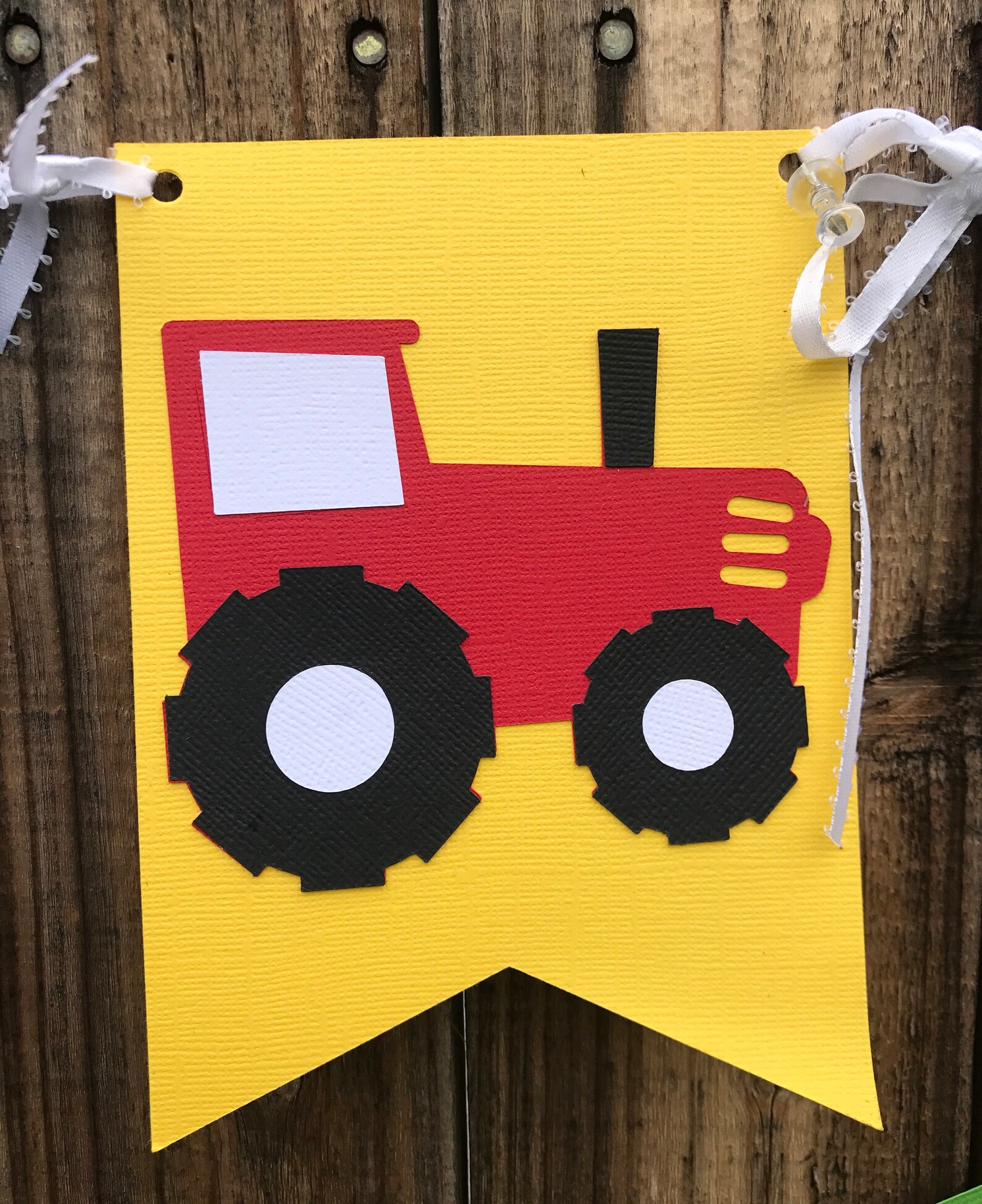 Tractor Birthday Banner - Etsy