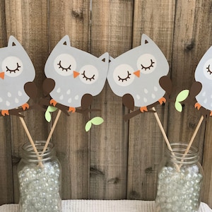 Gray Owl Centerpieces Set of 4 - Etsy