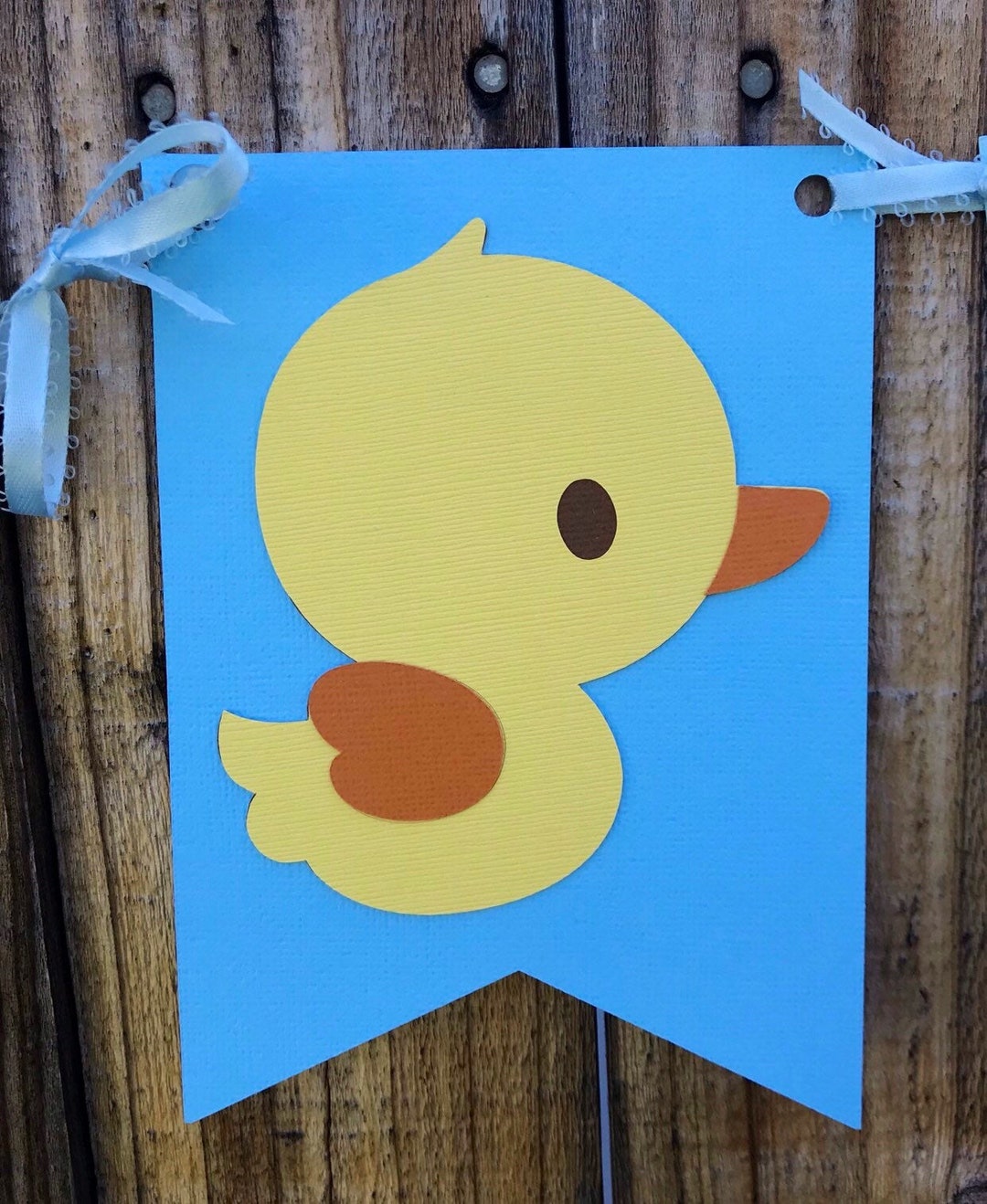 Rubber Ducky Blue Happy Birthday Banner - Etsy