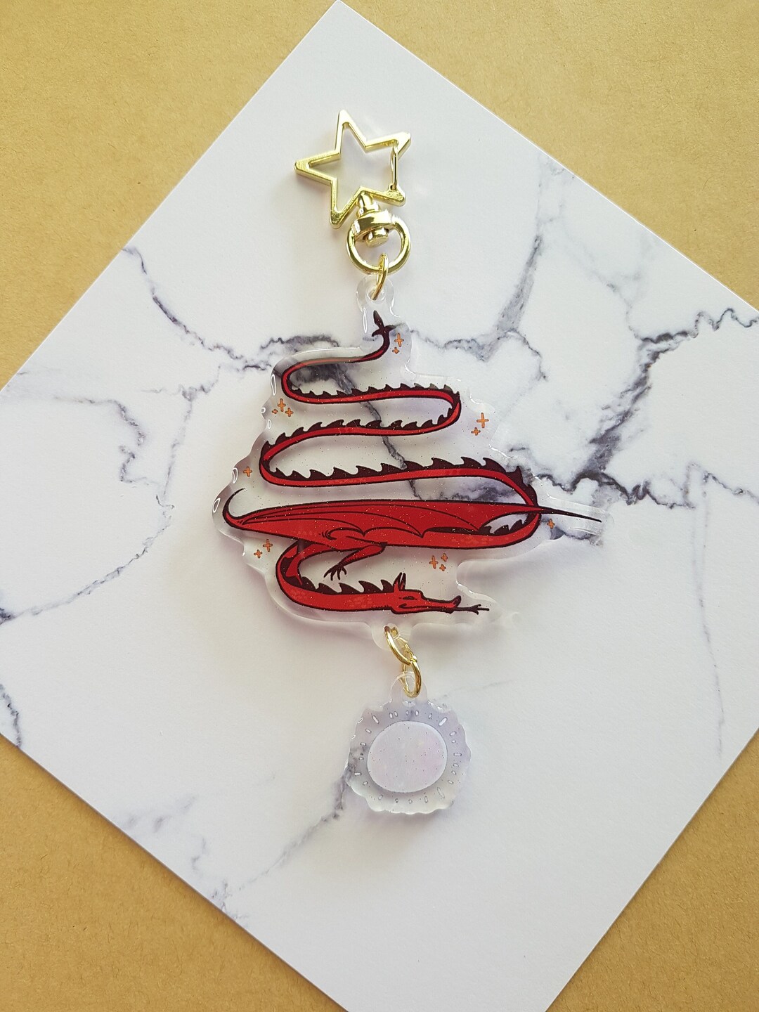 Smaug & the Arkenstone Acrylic Charm the Hobbit Fanart - Etsy