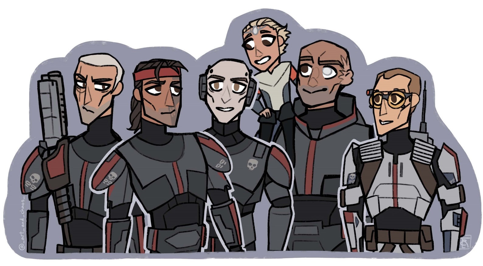 The Bad Batch Fanart Print Star Wars Fanart Postcard print | Etsy