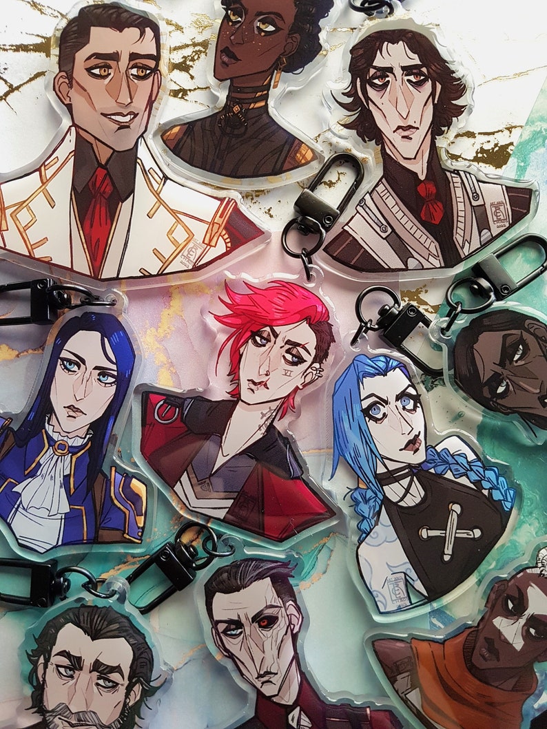 Arcane Charms Arcane Fanart Acrylic Epoxy Keychain Charms - Etsy
