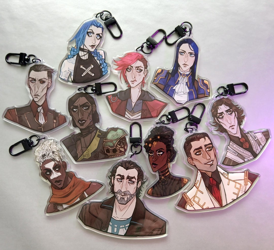 Arcane Charms | Arcane Fanart | Acrylic Epoxy Keychain Charms - Etsy