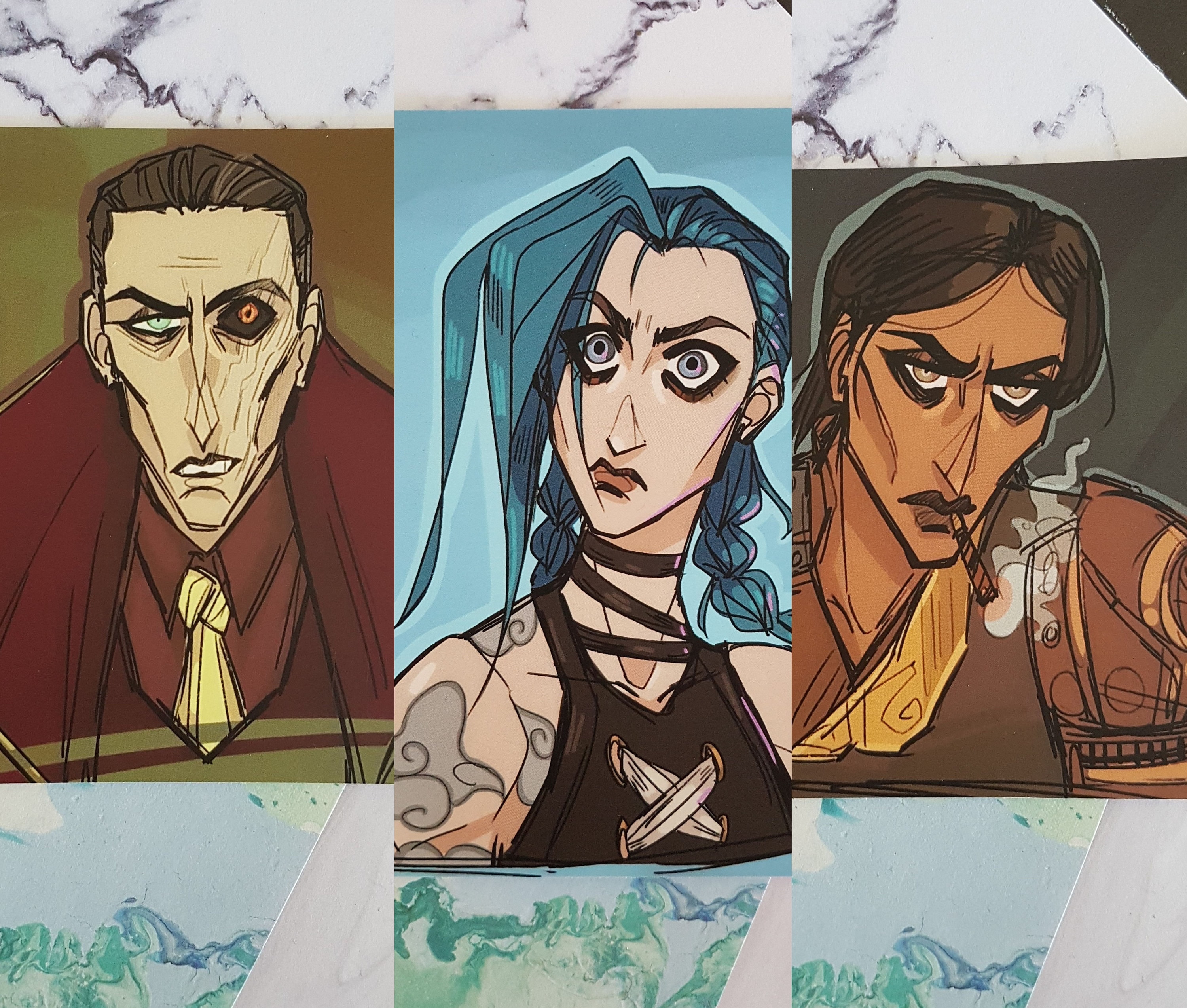 Silco Jinx & Sevika Fanart Prints Arcane Fanart Postcard - Etsy Australia