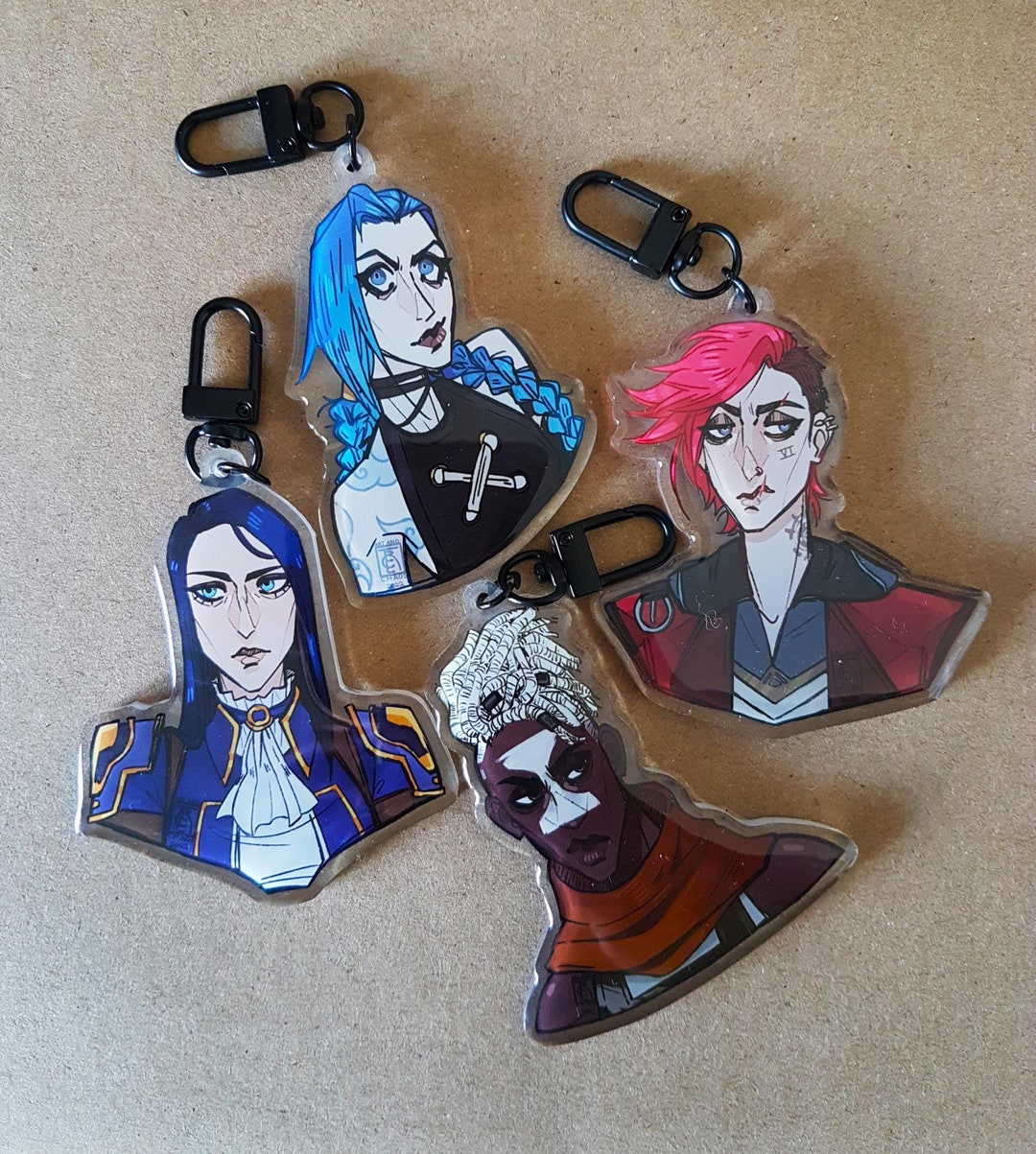 Arcane Charms Arcane Fanart Acrylic Epoxy Keychain Charms - Etsy