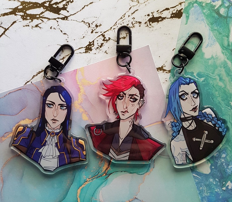 Arcane Charms Arcane Fanart Acrylic Epoxy Keychain Charms - Etsy