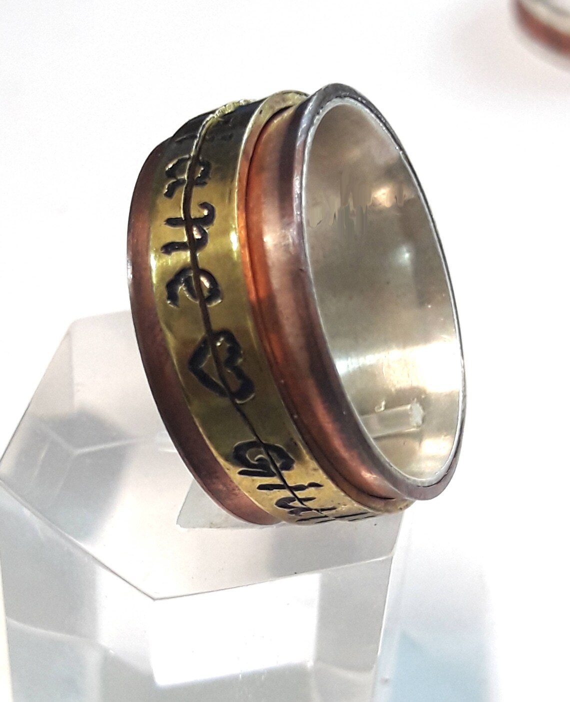 Rotating Spinner Ring With Secret Code and Custom Text. | Etsy