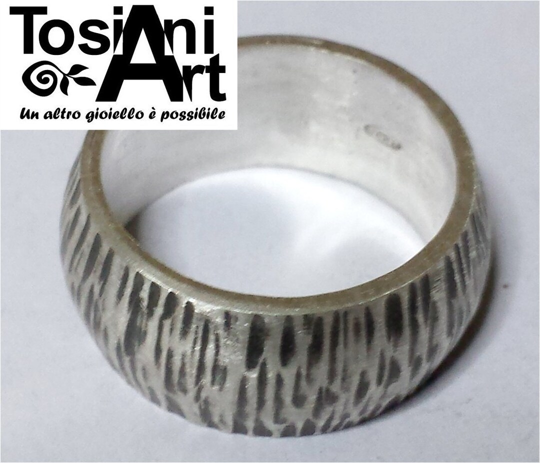 FREE SHIPPING: Personalized Text Silver Engagement Ring, Texture Zebra ...