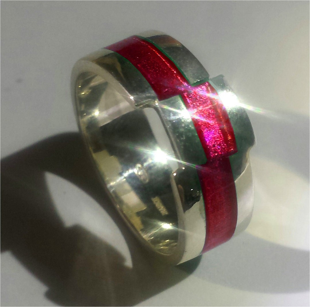 FREE SHIPPING Divorce Ring: Silver 925 Ring With Transparent Enamel ...