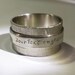 Silver Ring With Engraved Personalized Text. | Etsy