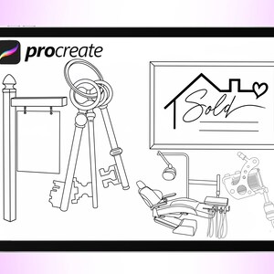 Procreate Business Logo Brush Stamps/items for Logo/cartoon Logo Props ...