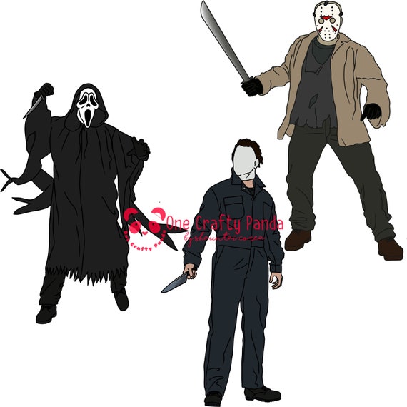 6 Horror Movie Slasher Movie Killers PNG for Sublimation - Etsy