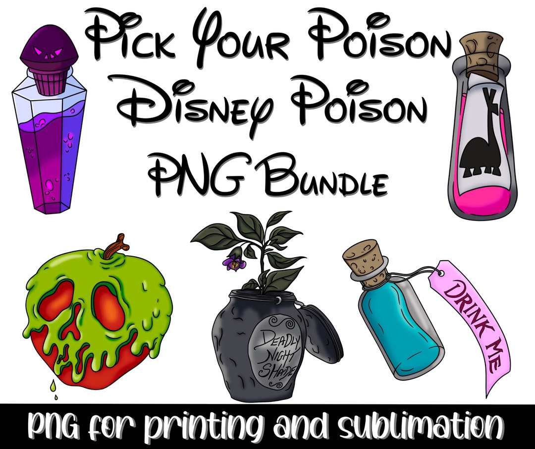 Inspired Pick Your Poison PNG Bundle | Snow White | Hercules | Kuzco ...